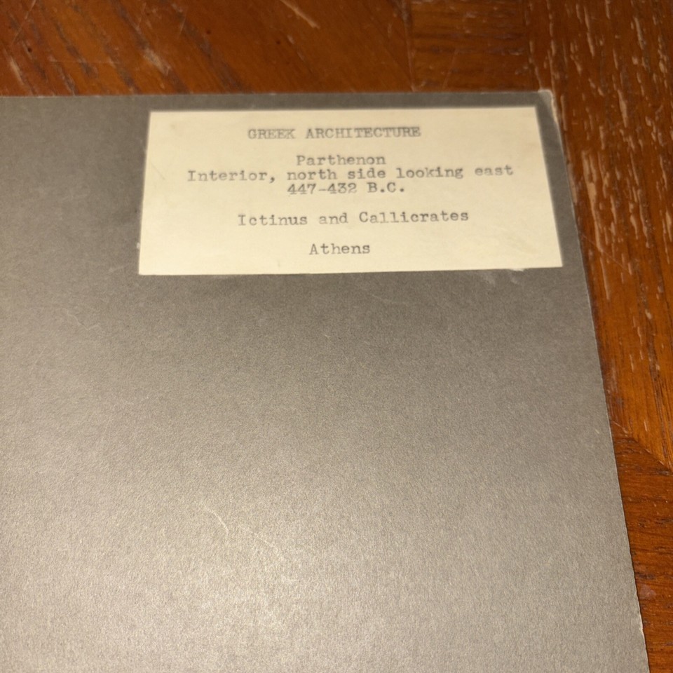 Parthenon Interior Antique Mounted Greek Architecture Photo Ictinus ...