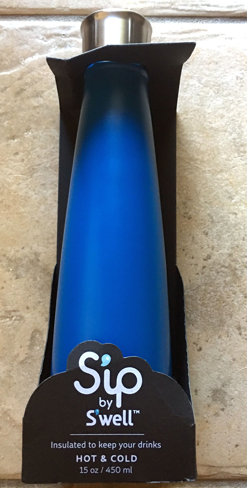 NEW Sip by Swell (S'ip by S'well) 15 OZ Water Bottle - Jersey Blue | eBay