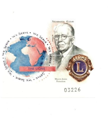 Nicaragua 2000 - Melvin Jones Founder of Lions Club - Souvenir Stamp ...