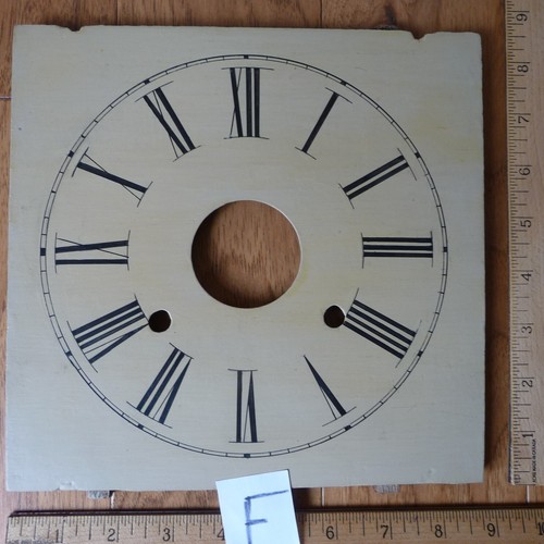 Nice Repainted Original Wood Clock Dial, 7 3/8 Inch to Outside of ...