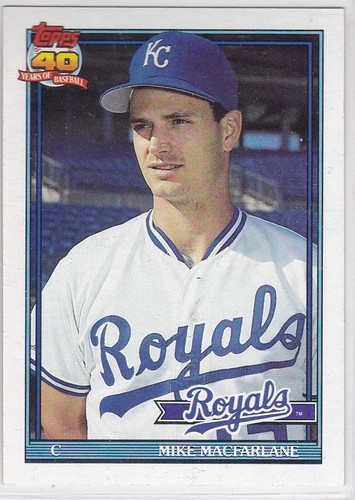 M) 1991 Topps Baseball Trading Card - Mike Macfarlane #638 | eBay
