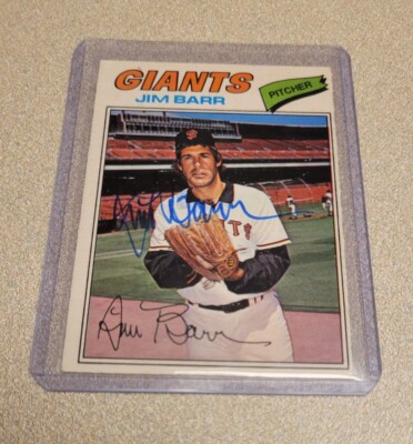 JIM BARR SIGNED 1977 O-PEE-CHEE OPC BASEBALL CARD #119 TTM AUTO ...