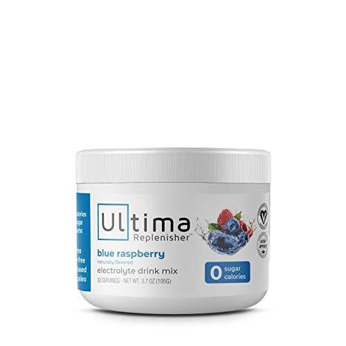 Ultima Replenisher Electrolyte Hydration Powder Blue Raspberry Sugar ...