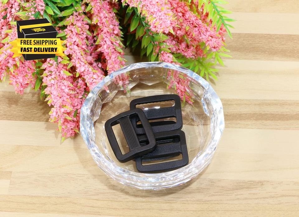 Plastic Tri-Glide Slides Button Fasteners Adjustable Webbing Triglides ...
