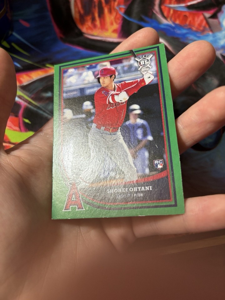 2018 Topps Big League Shohei Ohtani Green Cut Out Rookie RC B3 | eBay