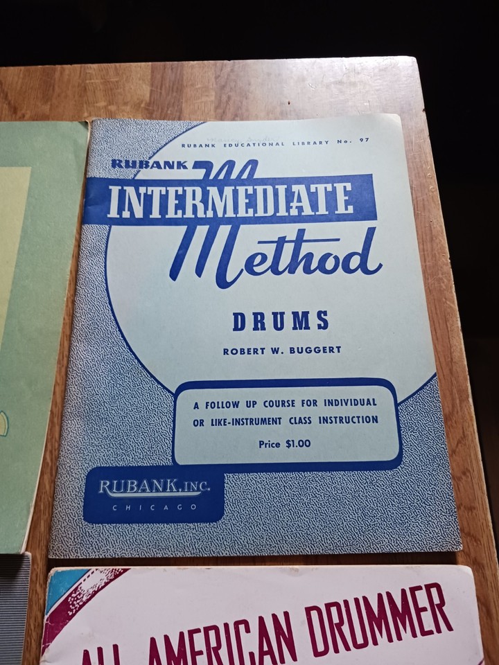 6 Vintage DRUMS Marching Band Sheet Song Books Phil Grant Instructional ...
