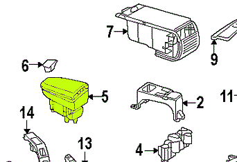 Mercedes Benz SLK Class (R172) OEM Center Console Armrest ...