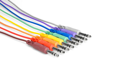 Hosa CSS-890 8 Pack 1/4" TRS (Stereo) Balanced Patch Cables - 3 ft ...