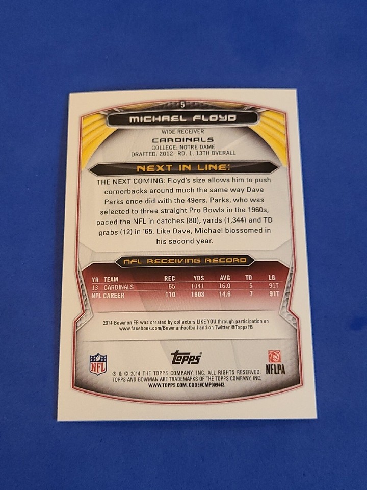 2014 Michael Floyd Bowman #5 | eBay