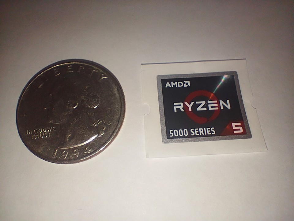 AMD Ryzen 5 5000 Series Sticker 16.5 x 19.5mm Case Badge Logo Label | eBay
