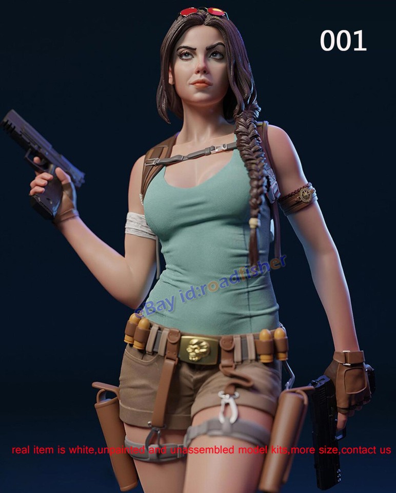 Lara Croft 1/12 1/8 1/6 1/4 1/3 Model Kit Unpainted Unassembled 3D ...