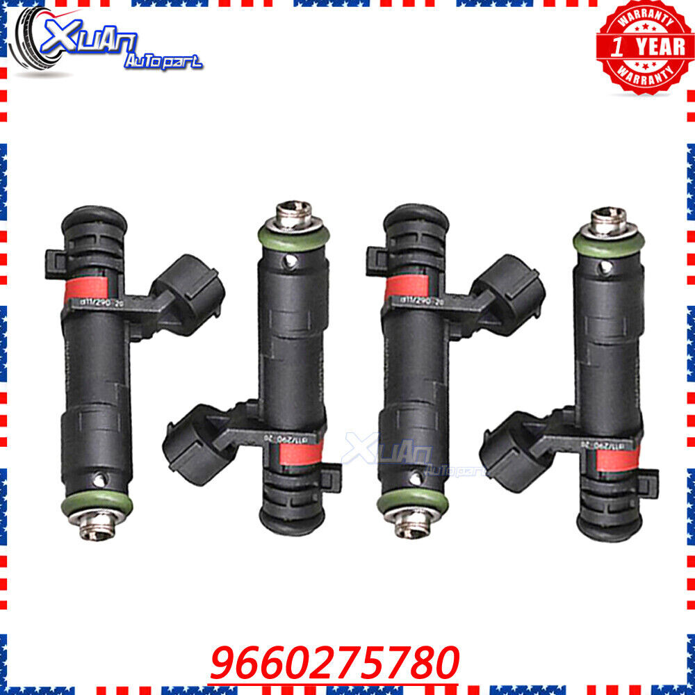 4 x Fuel Injector 9660275780 For Peugeot 807 508 307 3008 407 408 ...