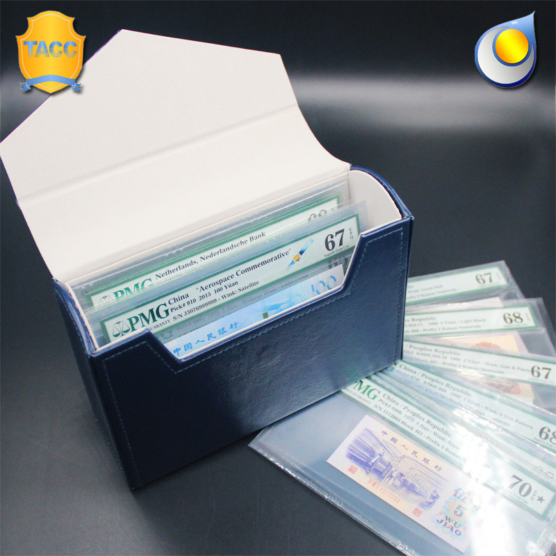 Storage Box w Faux Leather for PMG Graded Banknotes Currency Holder ...