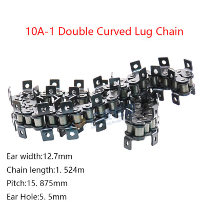 10A-1 Double Side Single Hole Curved Plate Roller Chain Conveyor ...