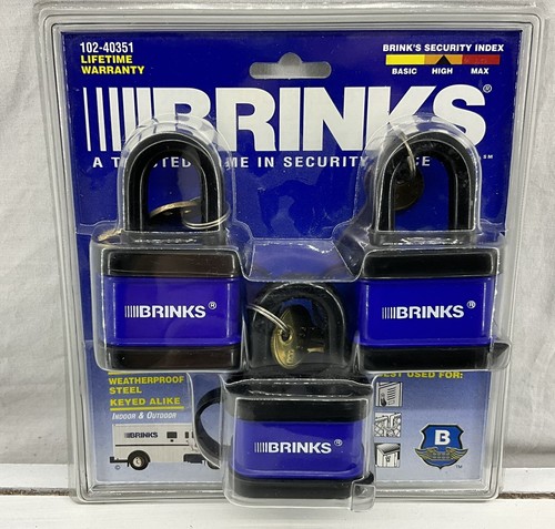 Brinks 50MM Weatherproof 3 Pack Lock Part # 102-40351 | eBay