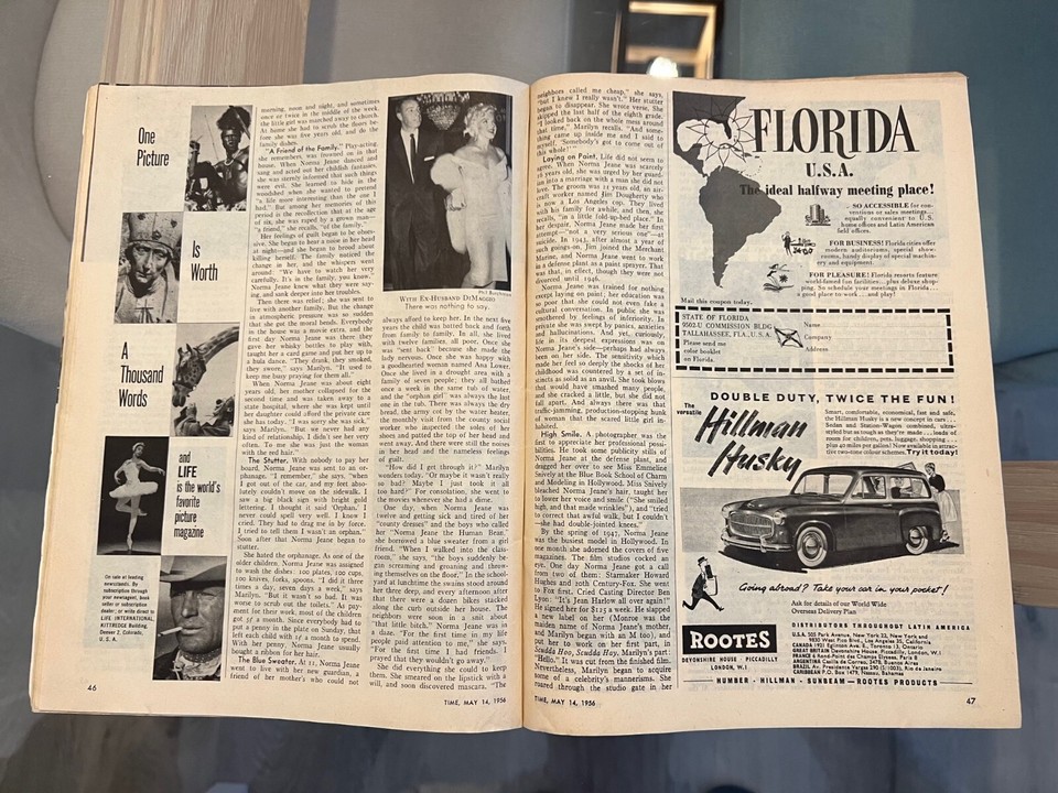 Time Magazine Latin American Edition May 14, 1956 Vol 67 No. 20 Marilyn ...