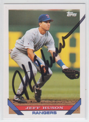Autographed 1993 Topps Jeff Huson - Rangers | eBay
