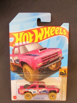 hot wheels 2023 '87 Dodge D100 baja blazers pink | eBay