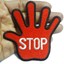 Red Hand Stop Symbol Iron On Embroidered Applique Patch w/ Red & White ...