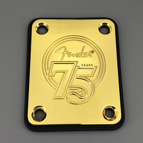 Fender Guitar Neck Plates 75 Anniversary Chrome Gold | eBay