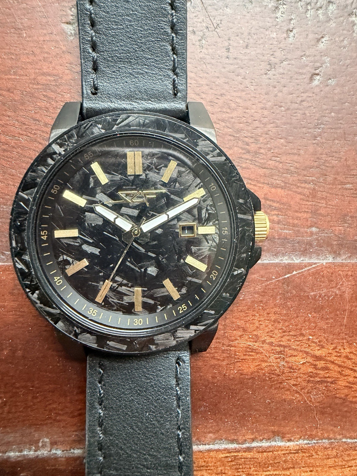 VENOM APOLLO SERIES FORGED CARBON FIBER WATCH Gold Ac… - Gem