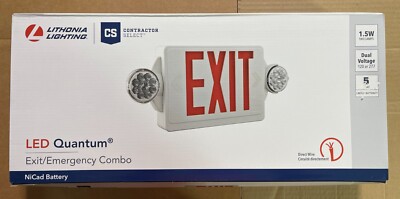 1-pack Lithonia Lighting LED Quantum Exit/Emergency Combo NiCad Battery ...