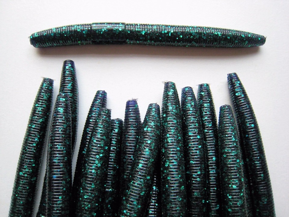 60 pk 4" Senko Style - JUNEBUG - Soft Plastic Worms Lures - SCENT& SALT ...