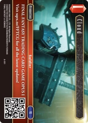 Cloud Promo Foil - A-001 - MP - Final Fantasy | eBay