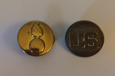 MI002-WW2 Army Enlisted Ordnance Collar Brass Pins, Bomb Plus US, Set ...