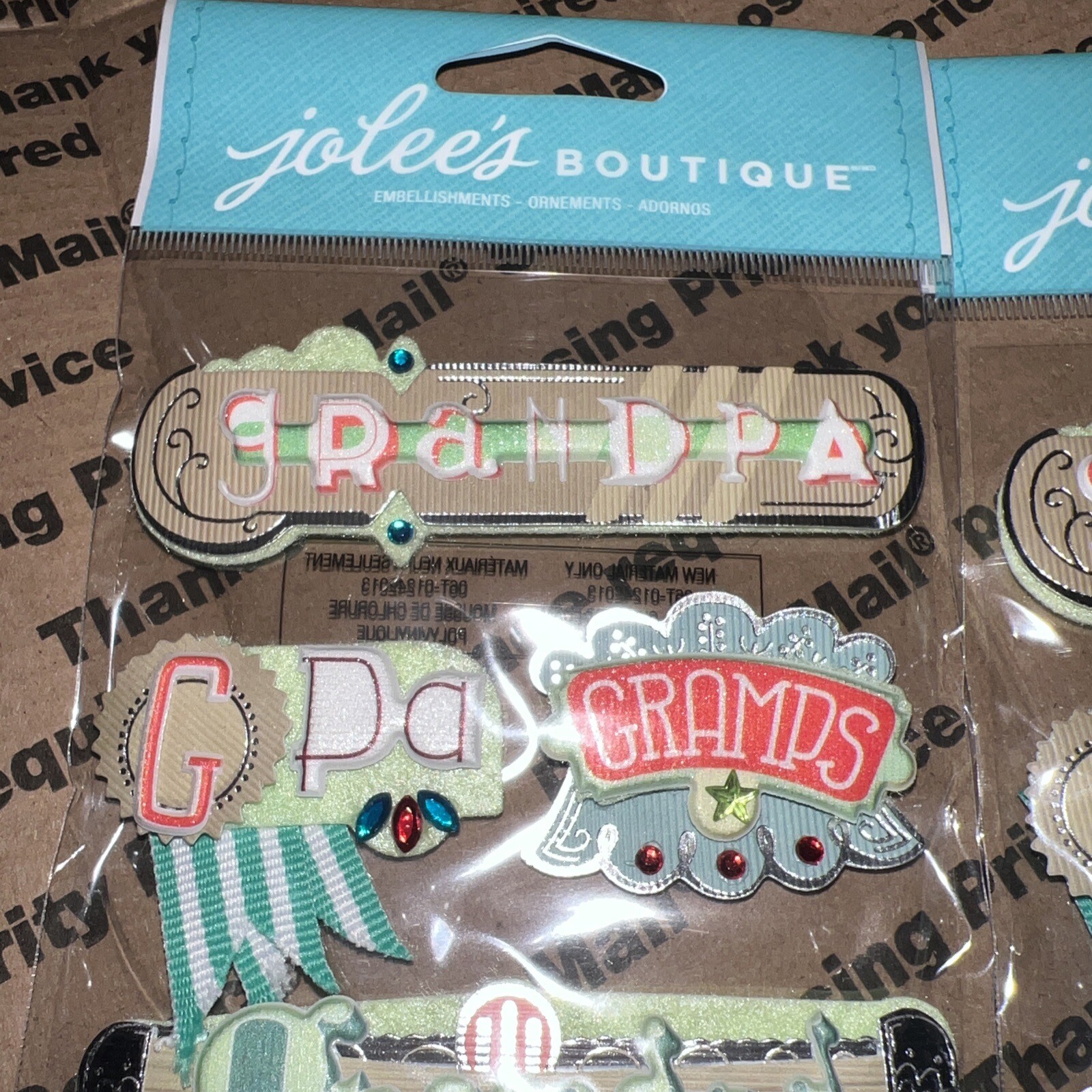 Grandpa Gpa Gramps Grandad Papa Jolee's 3D Stickers. Lot of 2 Brand New ...