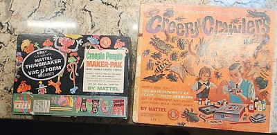 2 lot Vintage 1964 Mattel Thingmaker Creepy Crawlers plus Creeple ...