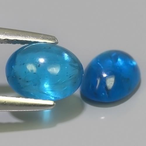 2.66 CTS NEON BLUE COLOR PARAIBA APATITE CABOCHAN LOOSE GEMSTONE FROM ...
