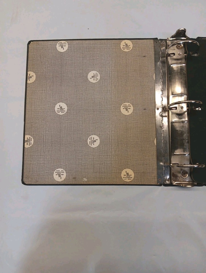 Vintage Columbia Black Pebbled Texture 3 Ring Binder Metal Hinge 2" Lot ...