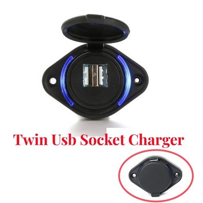 Twin Usb Socket Charger Surface Mounted 12v Caravan Boat Usb Ports For ...