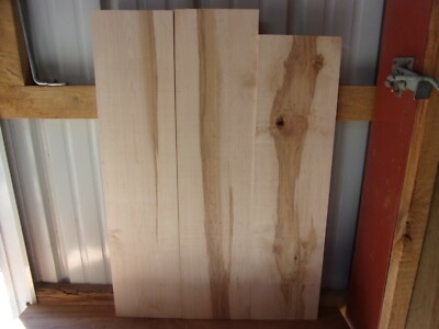 3 PC HARD SUGAR MAPLE LUMBER WOOD KILN DRIED BOARDS LOT 825A 3/4" THICK ...