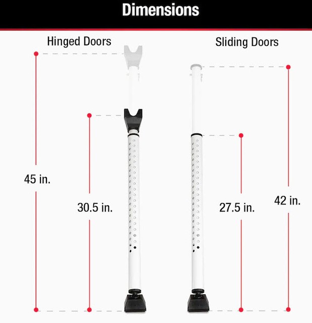 Master Lock 265DCCSEN Adjustable Door Security Bar - Black/White for ...