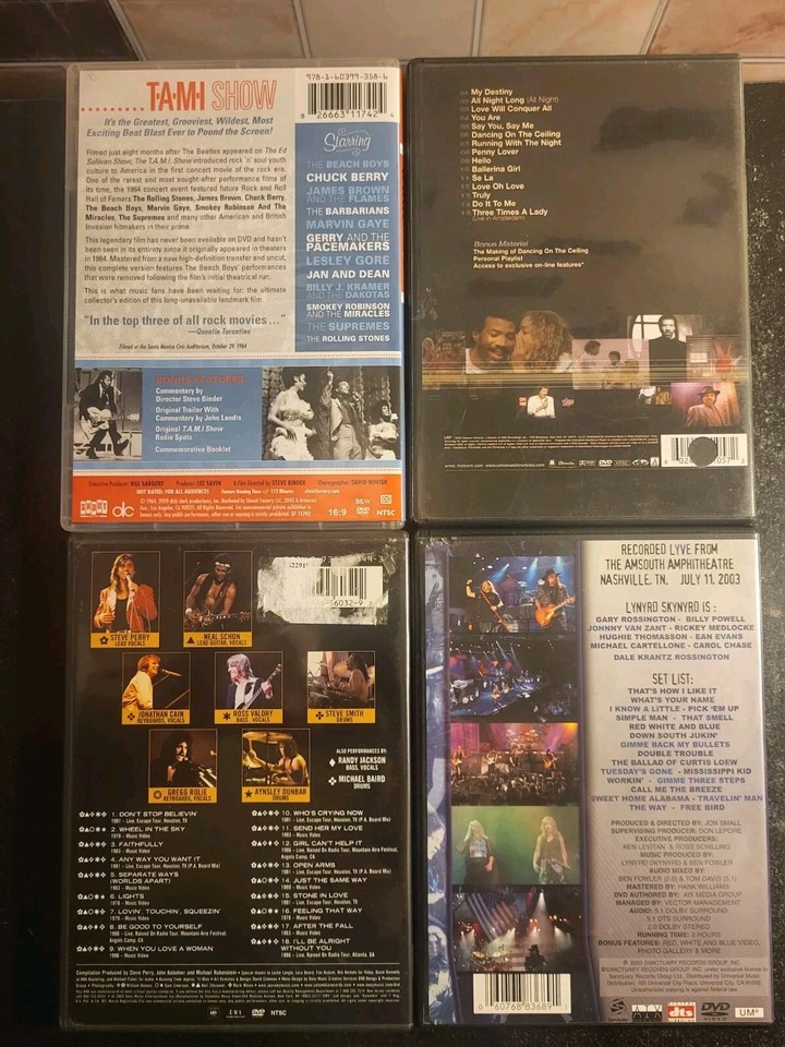 Lot Of 33 Music Dvds Concerts Videos Live Great Variety Good Condition ...