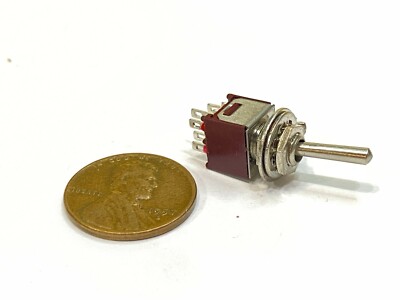 Sub miniature Toggle Switch 5mm SMTS-203-2A1 latching 6pin lock ON-OFF ...