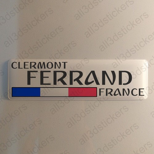 Clermont-Ferrand France Sticker 4.70x1.18" Domed Resin 3D Flag Stickers Decal | eBay