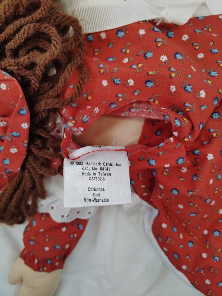 1982 Hallmark Christmas Doll Stuffables Stocking Apron 18 Inch | eBay