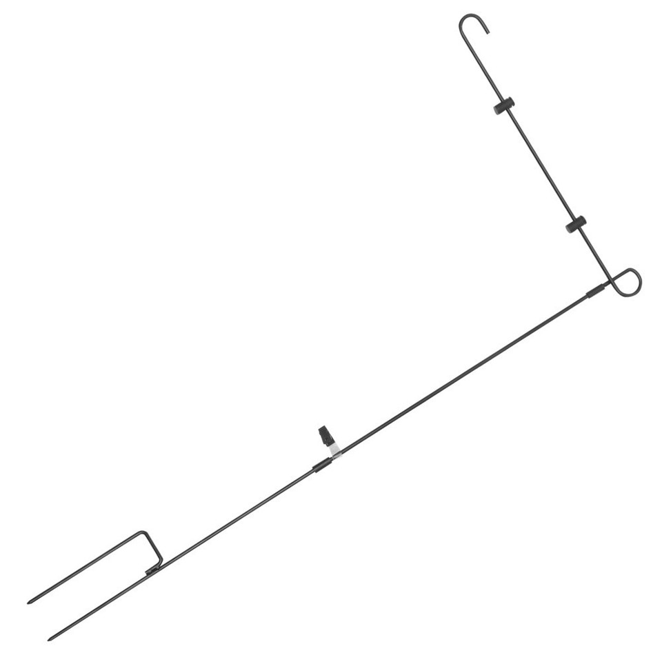 1pc Garden Iron Flag Pole Outdoor Yard Flags Stand Banner Holder (Black ...