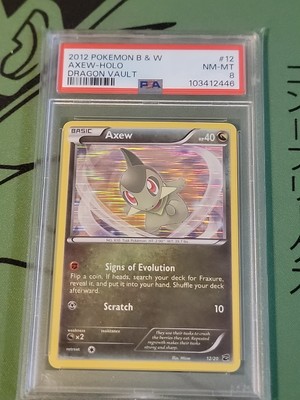 2012 POKEMON BLACK & WHITE DRAGON VAULT #12 AXEW-HOLO PSA 8 | eBay