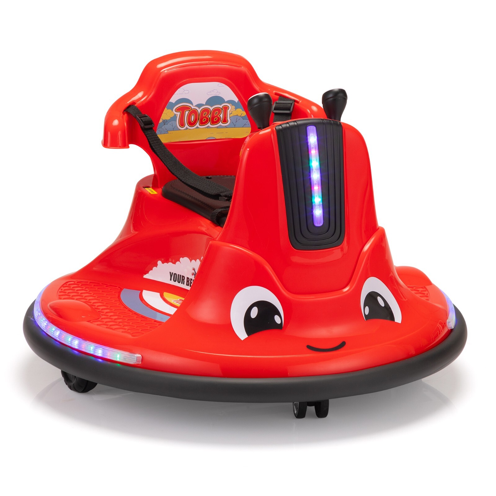TOBBI Ride on Bumper Car for kids 360° Spinning w/Remote Control LED ...