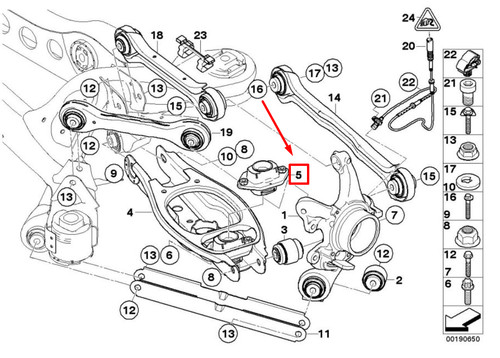 NEW BMW 1 CABRIO E88 REAR LOWER SHOCK MOUNT 33526768544 6768544 06-14 ...