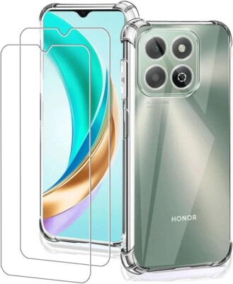 Case For Honor X6b Clear Silicone Shockproof Phone Cover & Screen ...