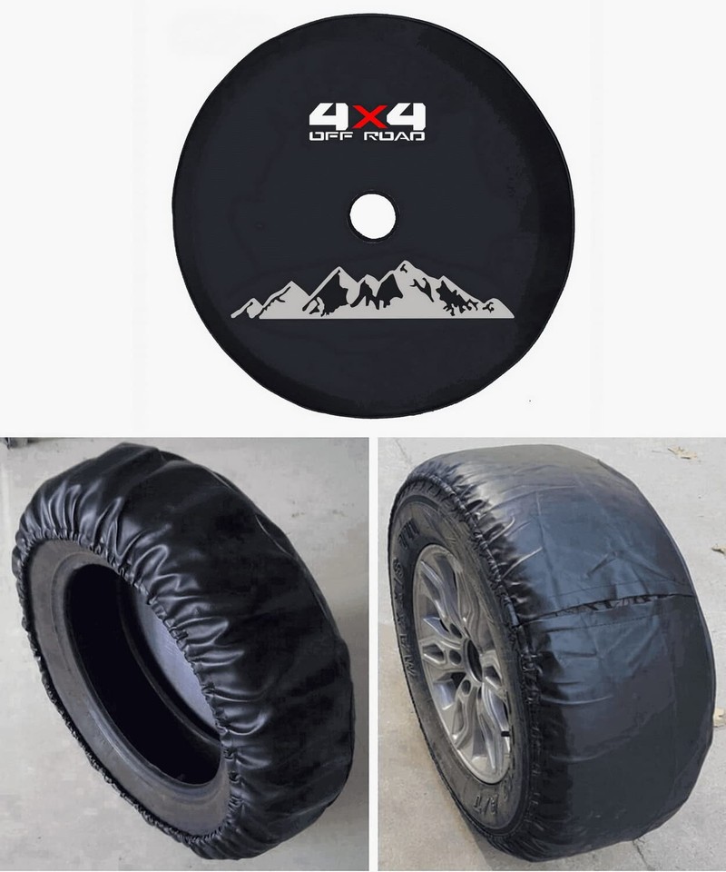 For Jeep Wrangler Spare Tire Cover with Camera Hole 4X4OFFROAD Spare ...