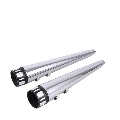 4" Megaphone Exhaust Pipes Mufflers Slip-On For Harley Touring Dresser ...