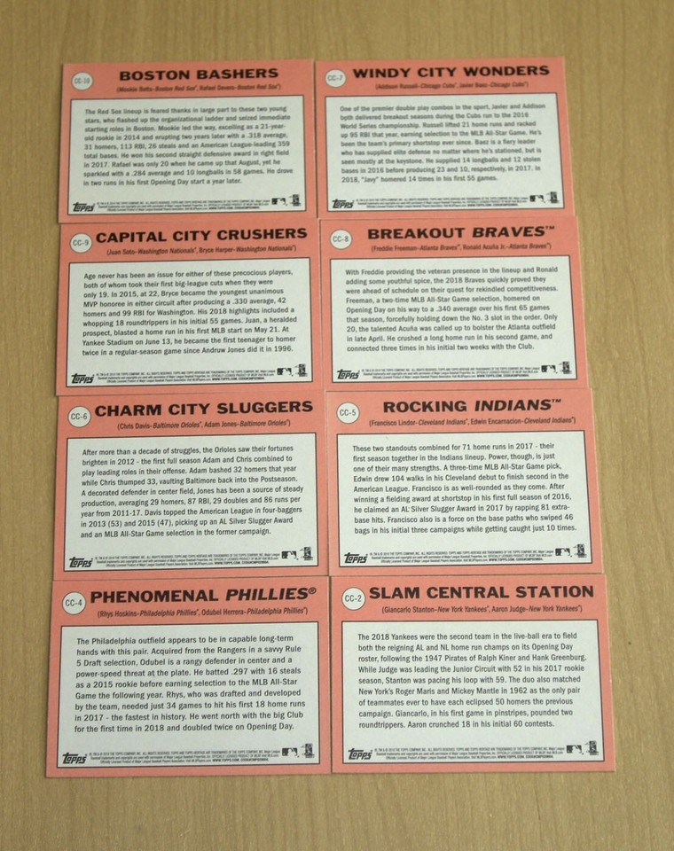 2018 Topps Heritage High Number Combo Cards 8-card lot Acuna Soto ...