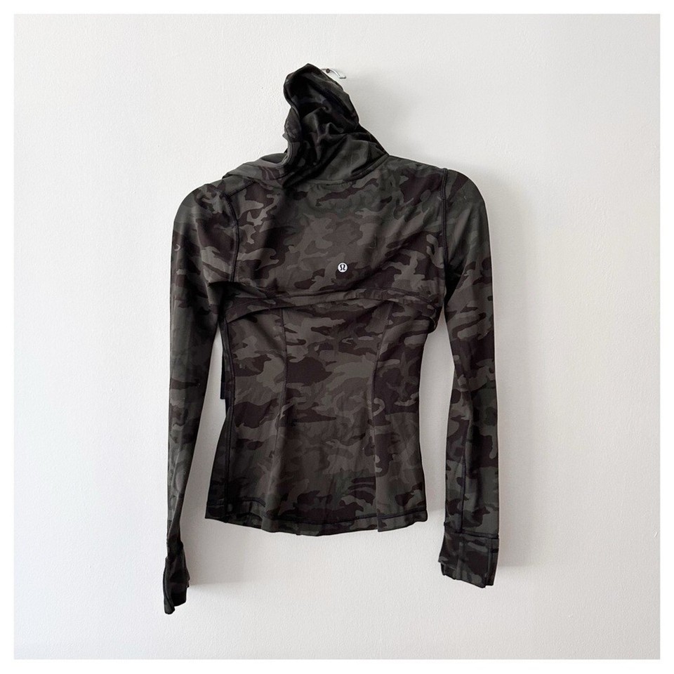 Lululemon Sz 2 Hooded Define Jacket Incogn. Camo Multi Gator Green | eBay