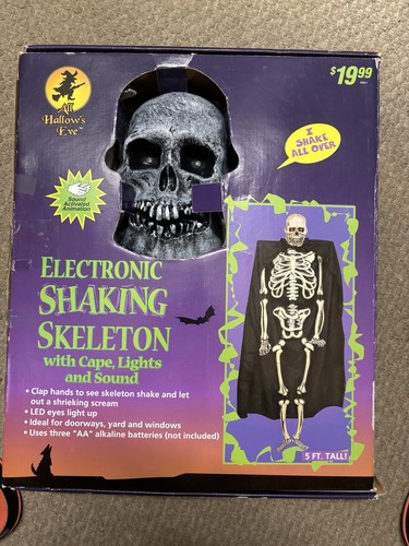 Electronic Shaking Skeleton All Hallow's Eve Halloween Decoration ...